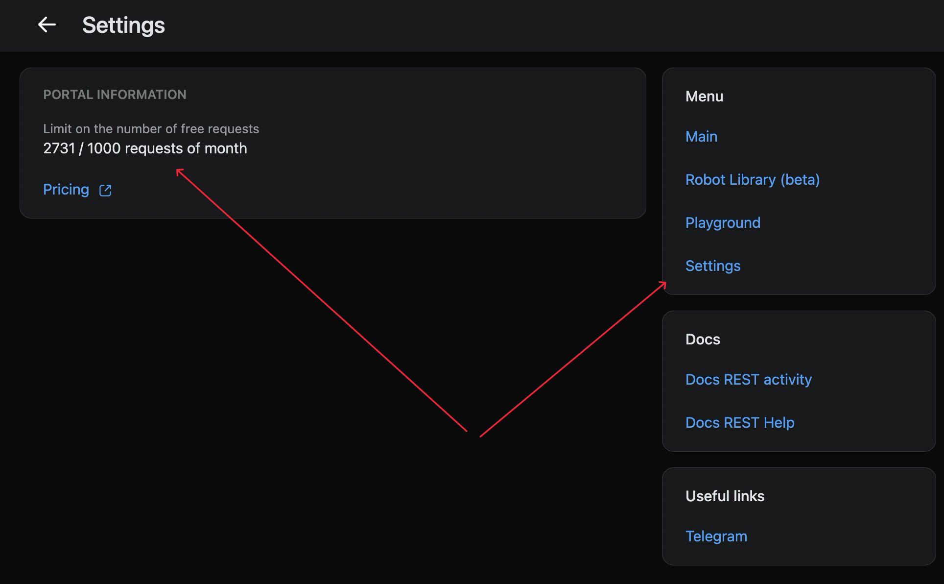 Pricing | Rest activity